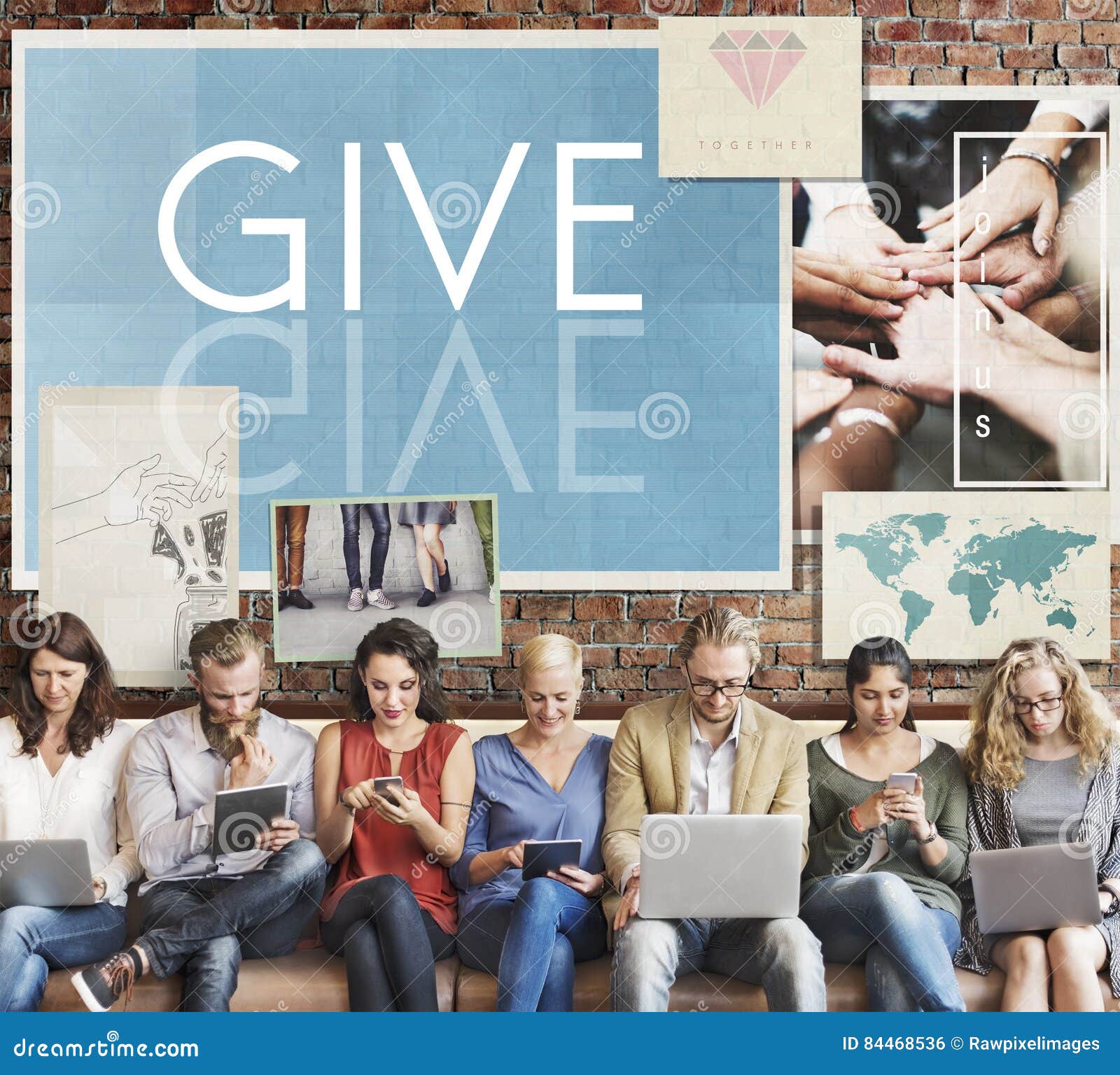 Team Teamwork Help Share Contribute Concept Stock Photo - Image of ...