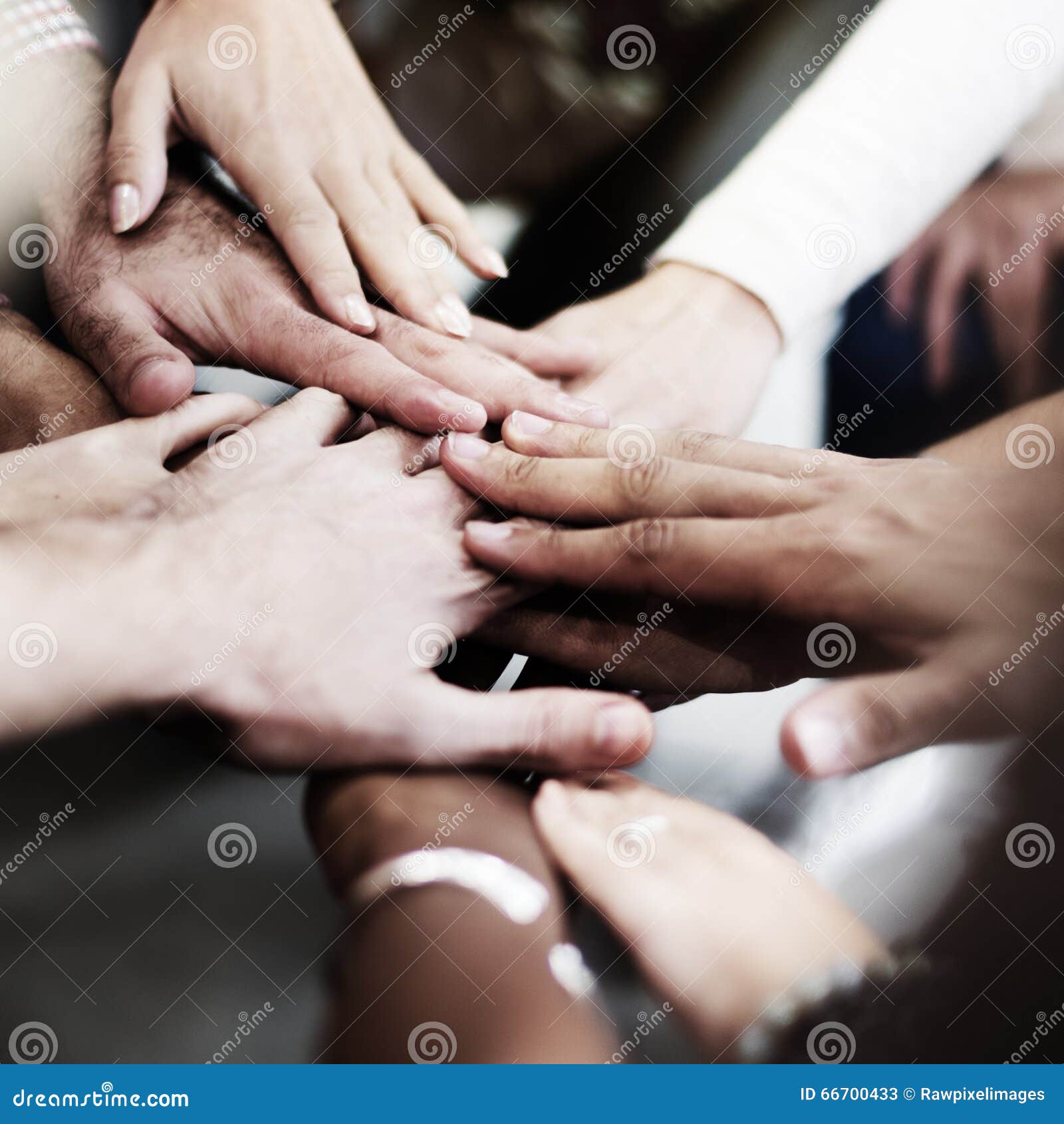Teamwork Join Hands Support Together Concept. Sports People Joining ...