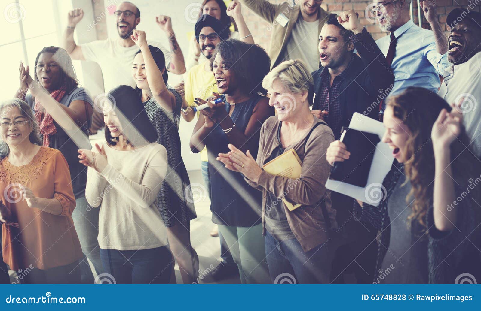 Team Teamwork Meeting Success Happiness Concept Stock Photo - Image of ...