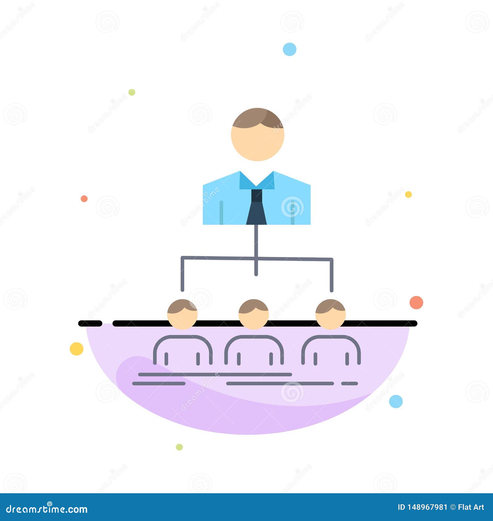 Team, Teamwork, Organization, Group, Company Flat Color Icon Vector ...