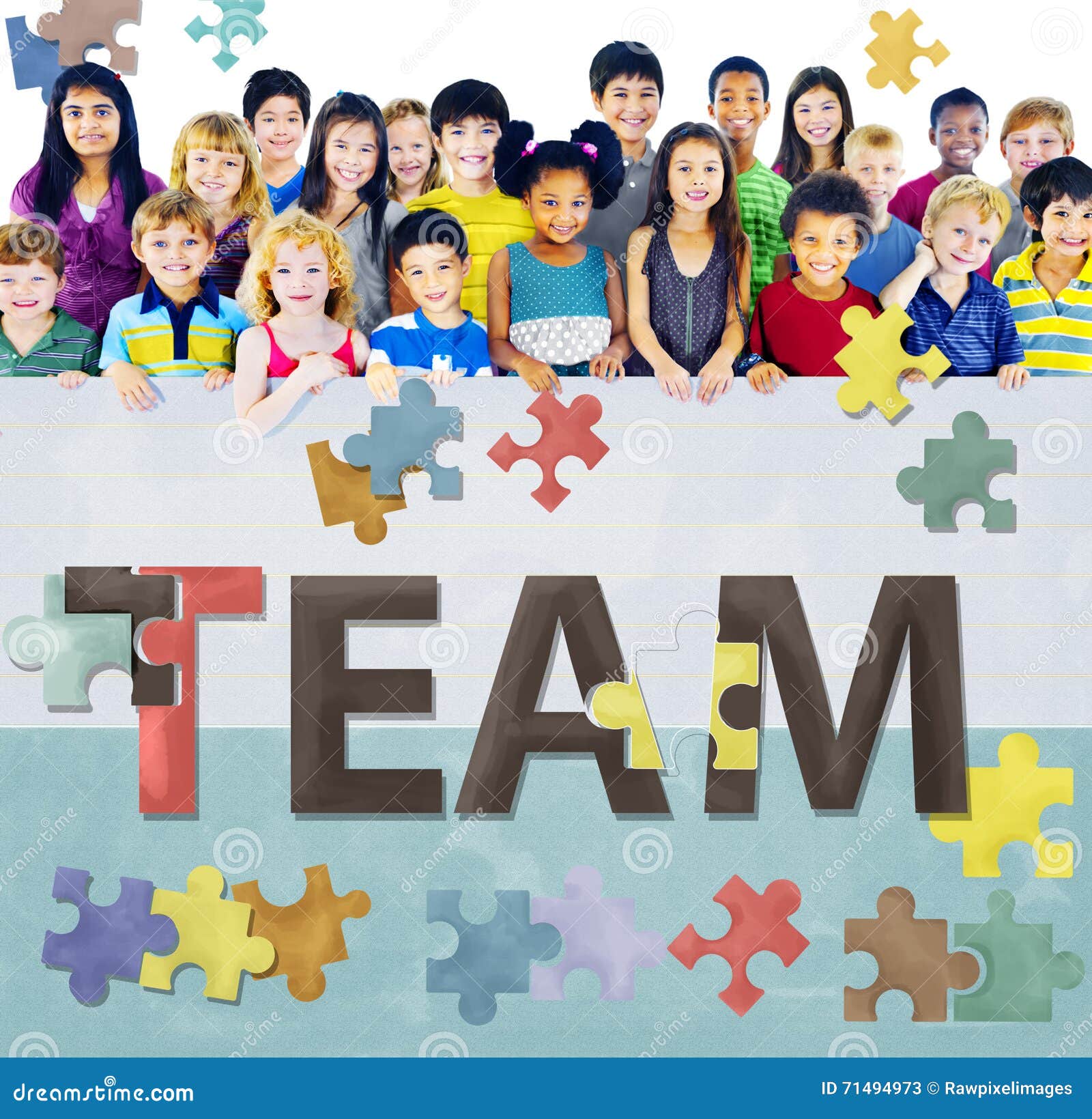 Team Teamwork Together Togetherness Unity-Concept Stock Illustratie ...