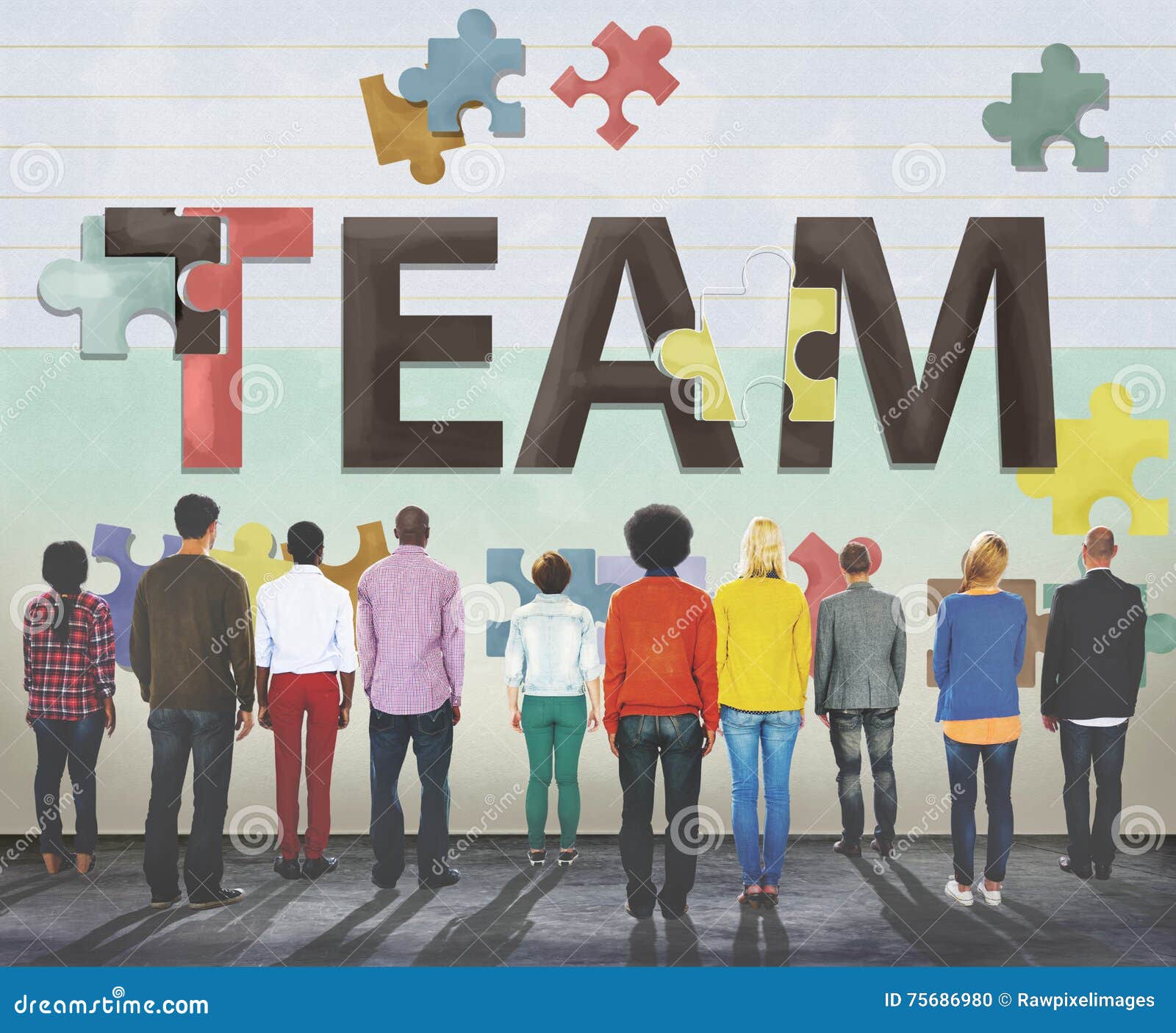 Team Teamwork Together Togetherness Unity-Concept Stock Foto - Image of ...