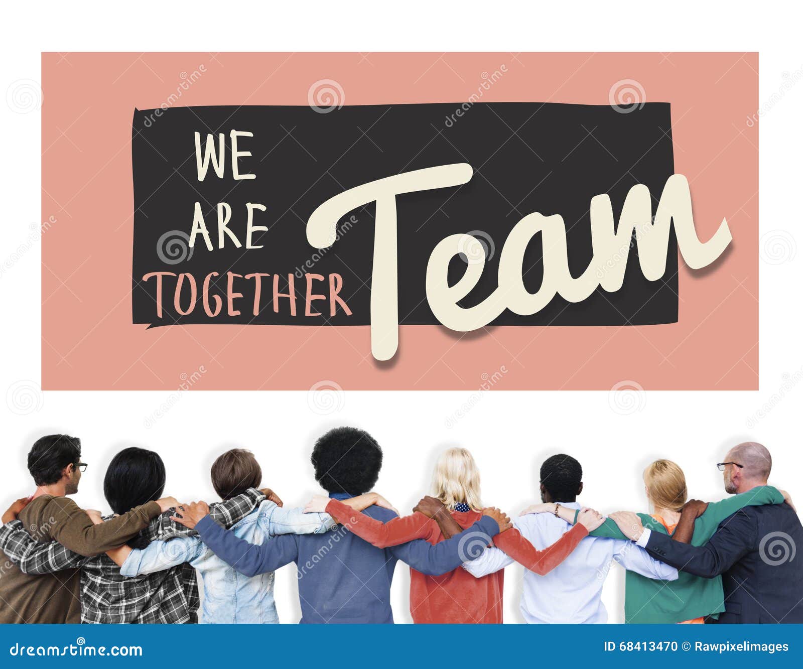 Team Teamwork Togetherness Union Partnership Concept Stock Photo ...