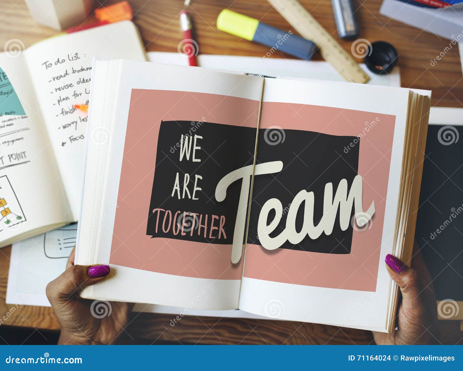 Team Teamwork Togetherness Union Partnership Concept Stock Photo ...