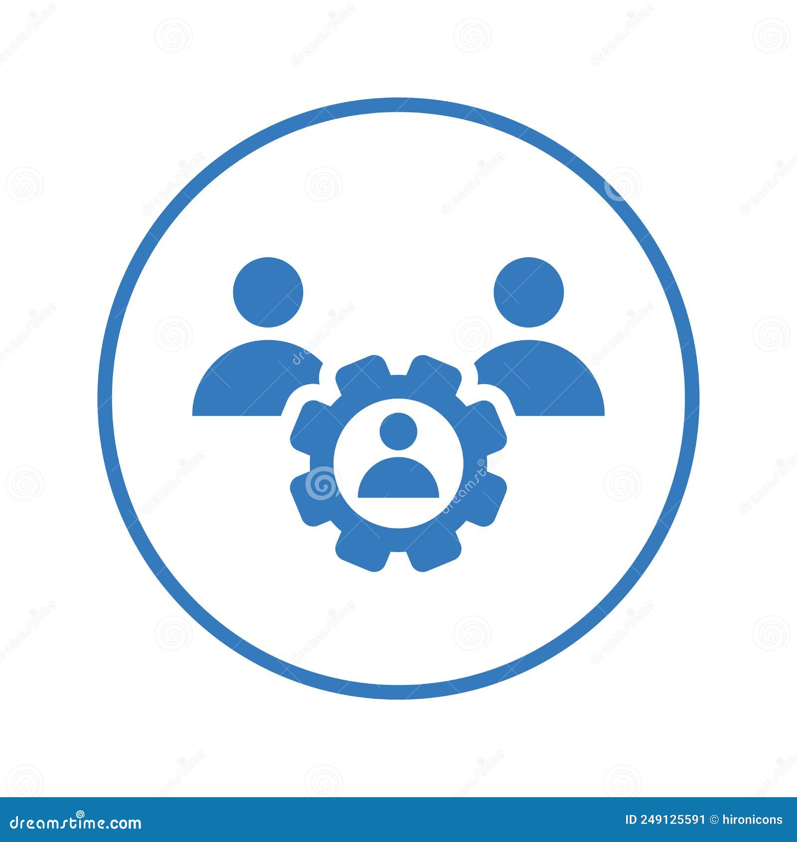 Team, Teamwork, Users Icon. Blue Color Design Stock Vector ...