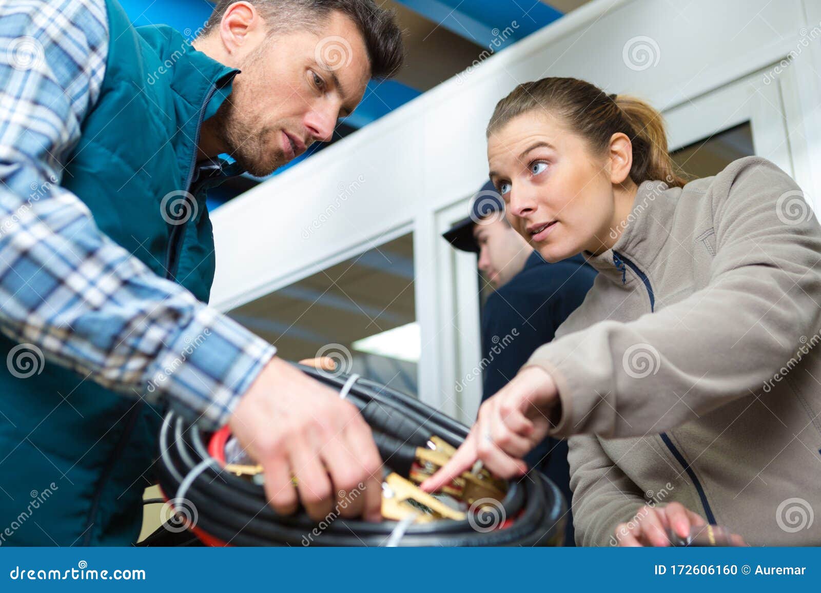 Team Technicians Working Together at Data Centre Stock Photo - Image of ...
