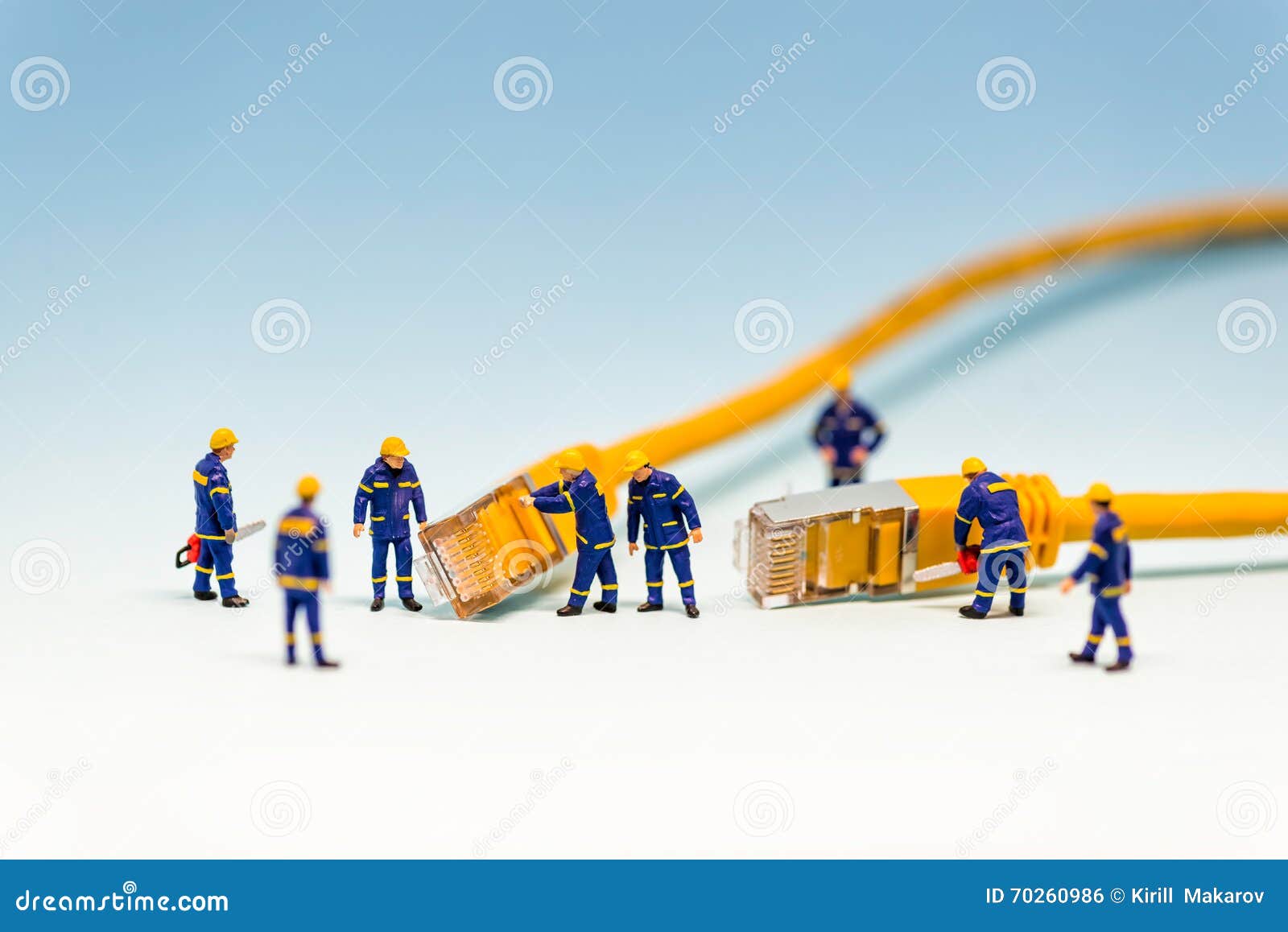 Team of Techs with RJ45 Network Cable Stock Photo - Image of adsl, data ...