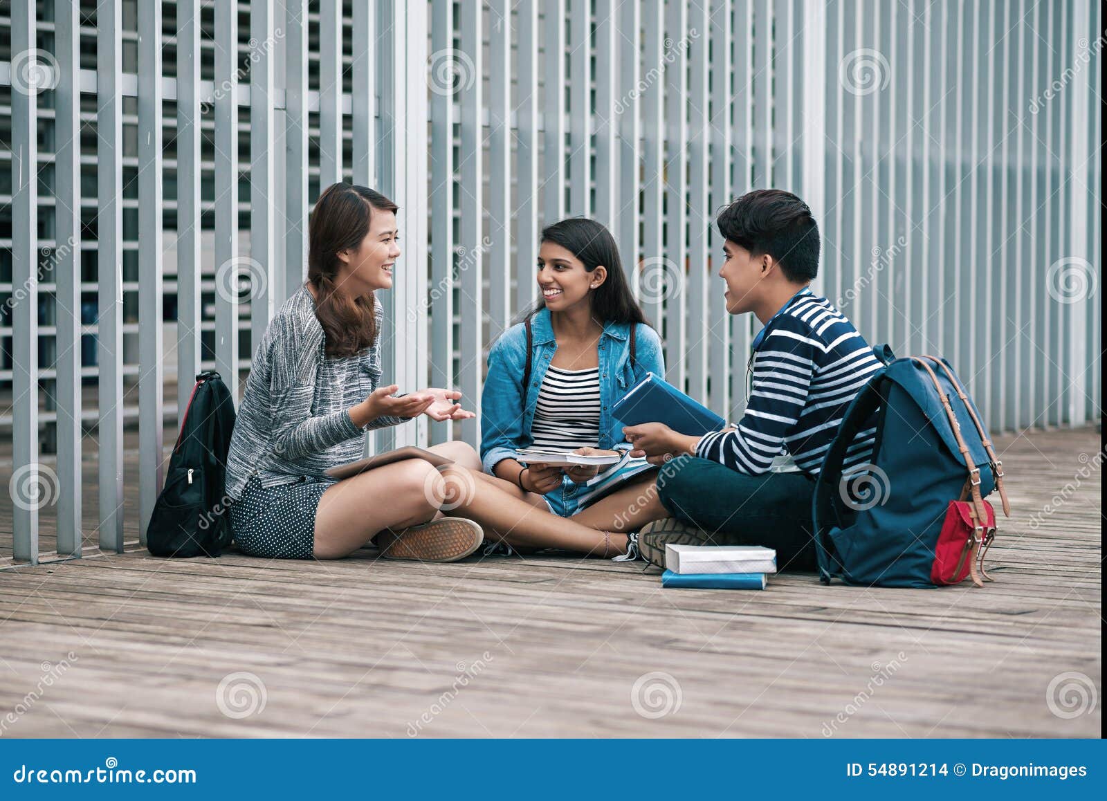 Team of teens stock photo. Image of sitting, studying - 54891214