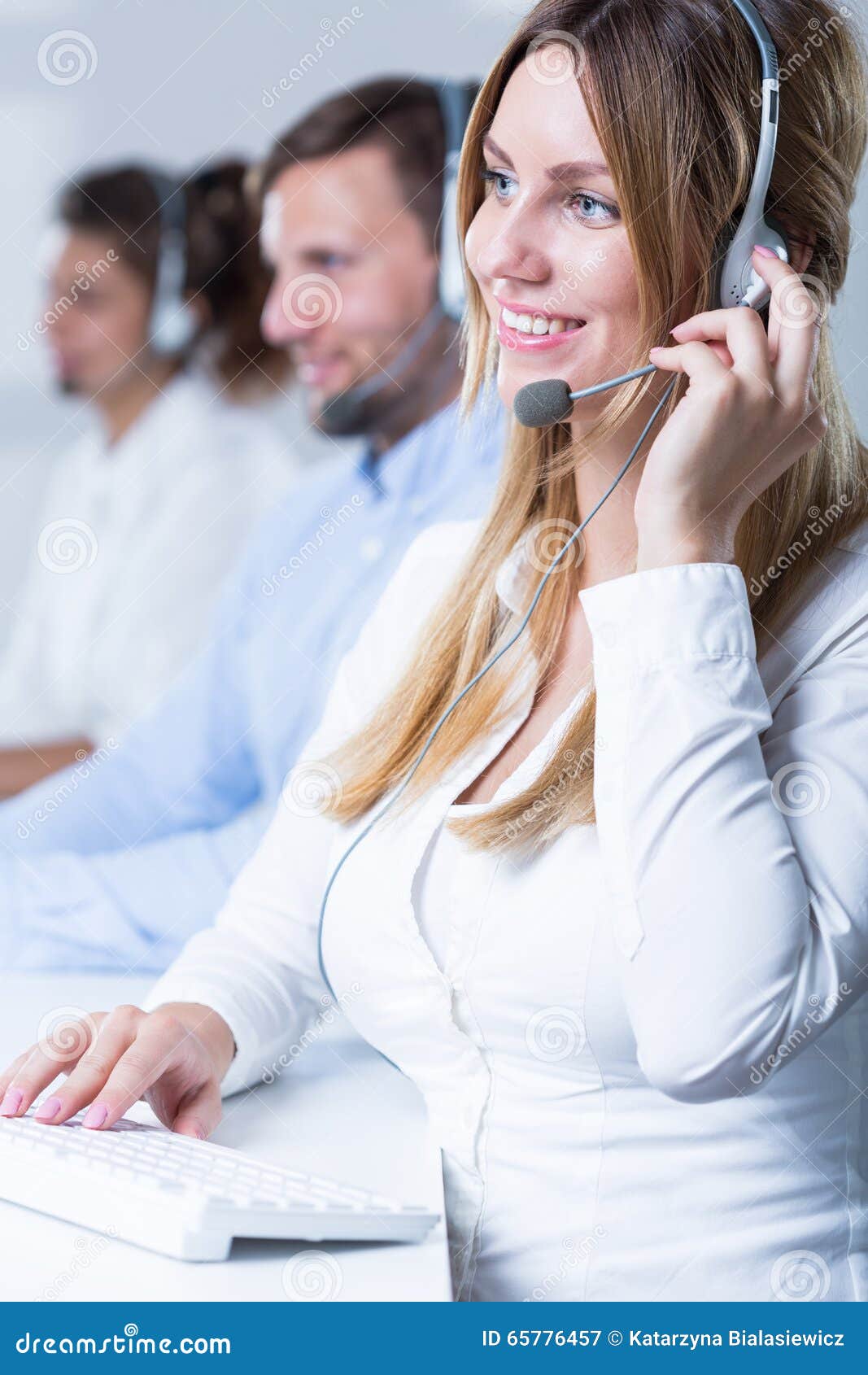 Team of telemarketers stock image. Image of teleoperator - 65776457