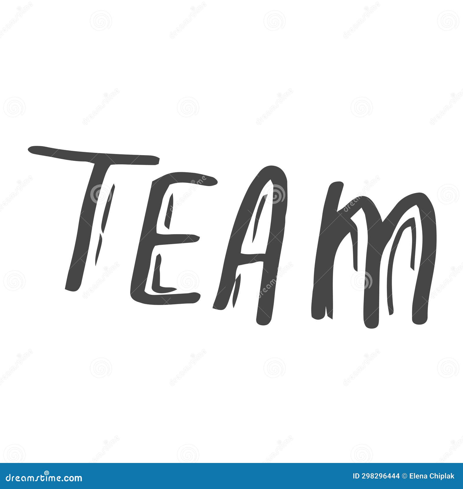Team Text Concept, Workplace, Business People Working Together Vector ...