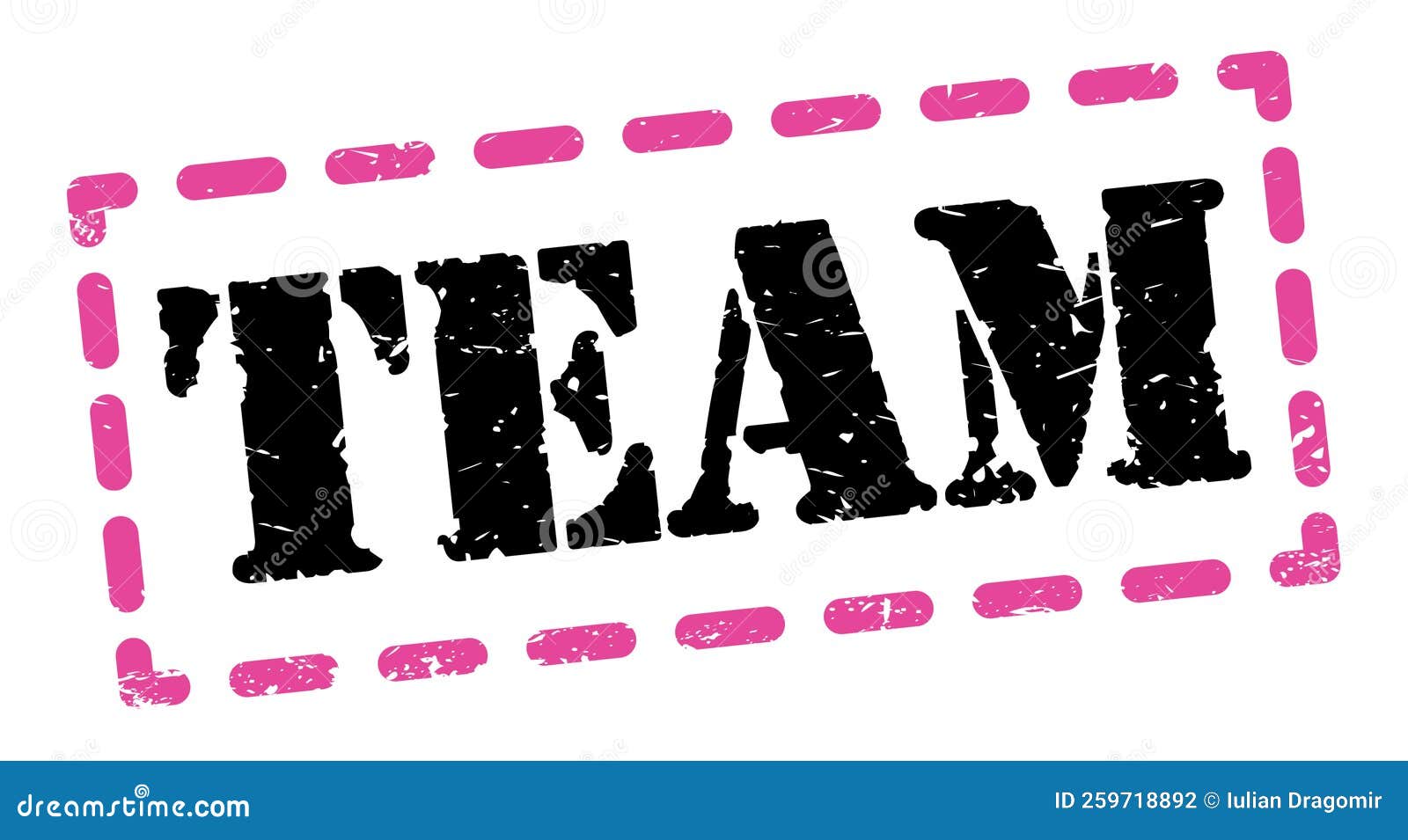 TEAM Text Written on Pink-black Stamp Sign Stock Illustration ...