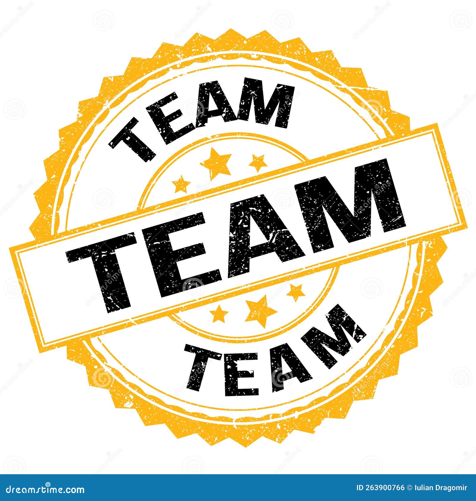 TEAM Text on Yellow-black Round Stamp Sign Stock Illustration ...