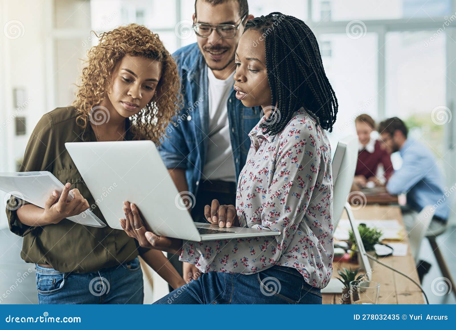 The Team Thats a Results Producing Machine. a Group of Colleagues Using ...