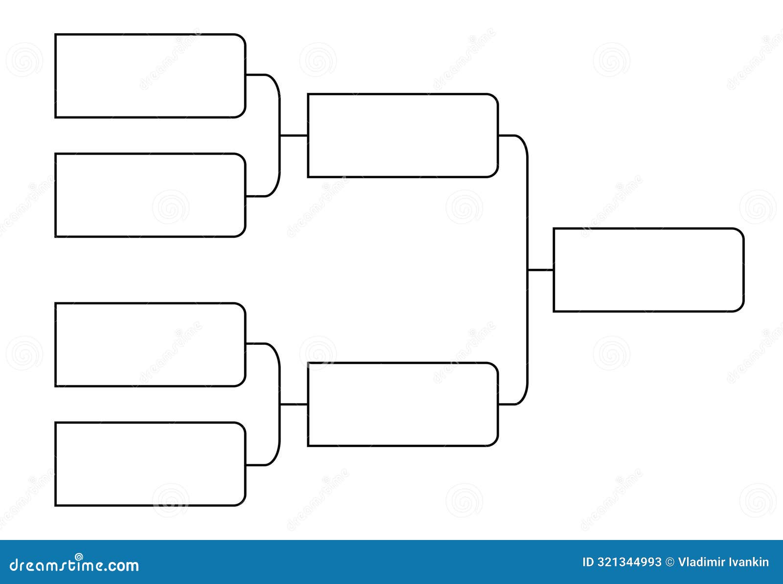4 Team Tournament Bracket Championship Vector Stock Vector ...