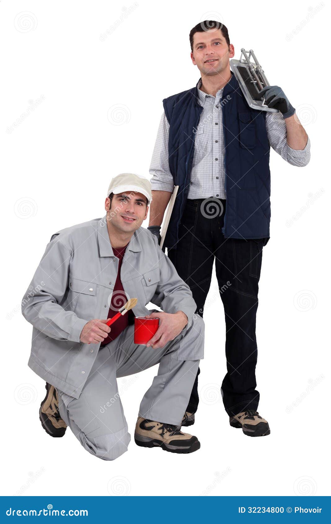 A team of tradesmen stock photo. Image of home, paint - 32234800