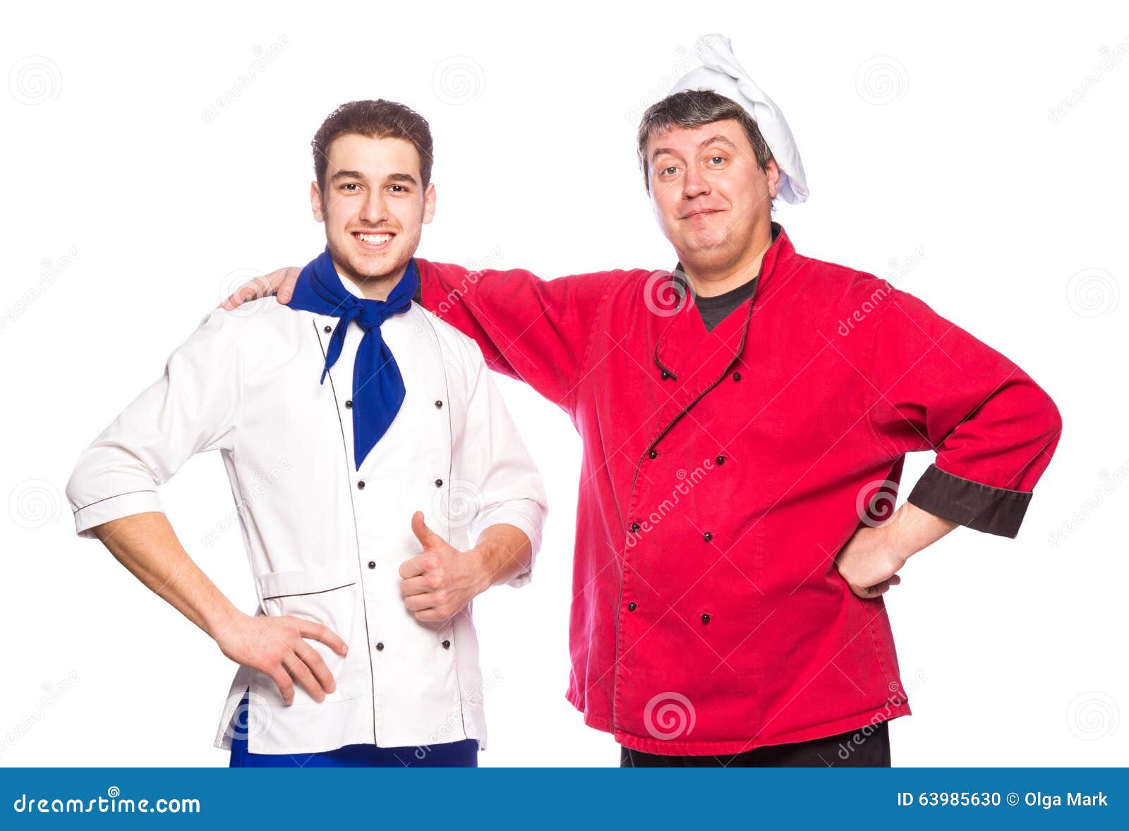 Team of Two Men, Chefs, Cooks Stock Photo - Image of gastronomy, chief ...