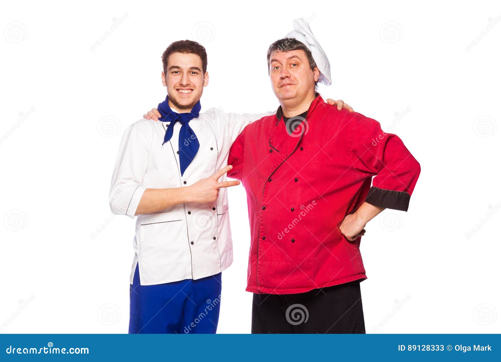 Team of Two Men, Chefs, Cooks Stock Image - Image of hand, isolated ...