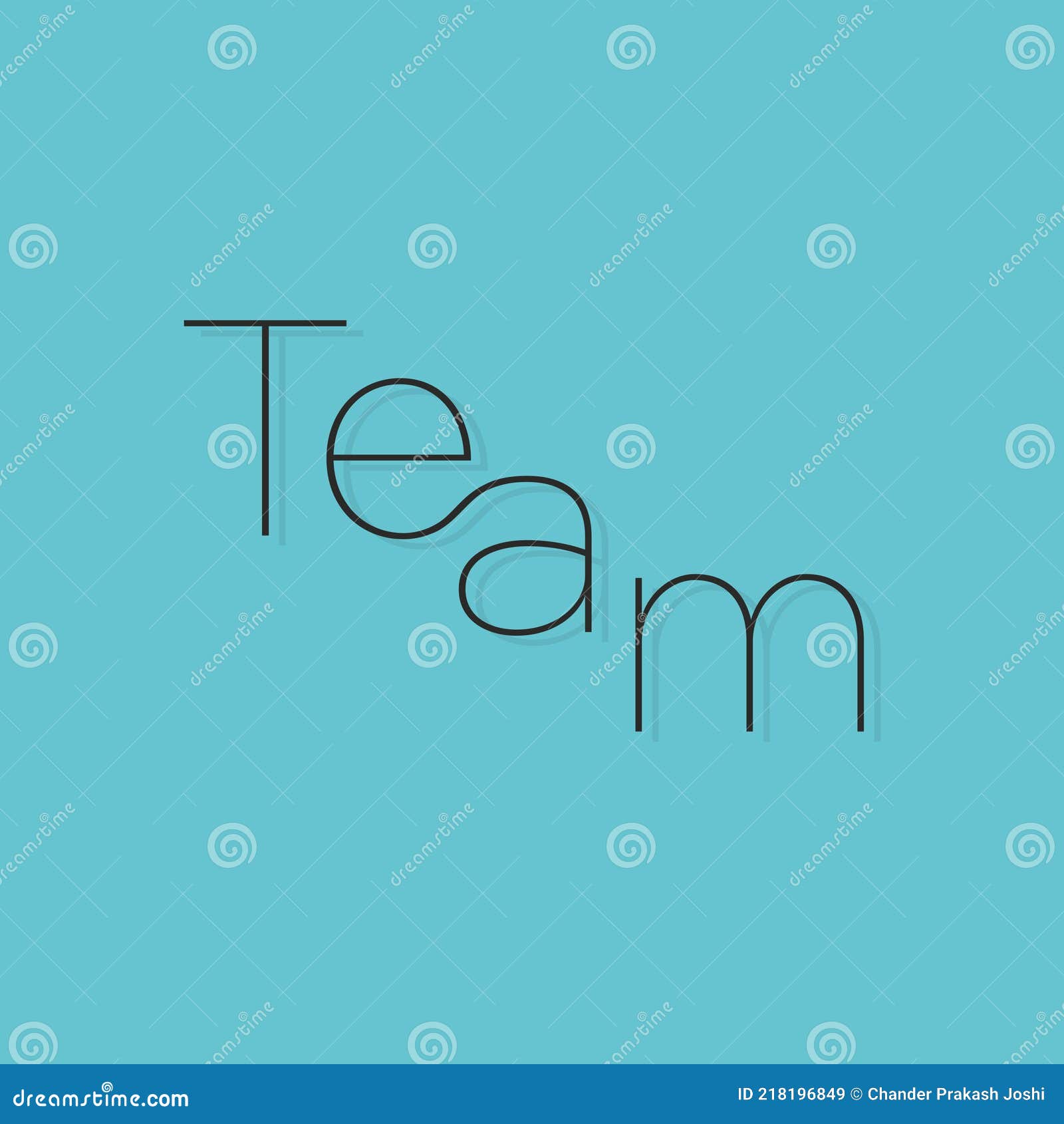 Team Typography - Team Work Banner Stock Vector - Illustration of ...