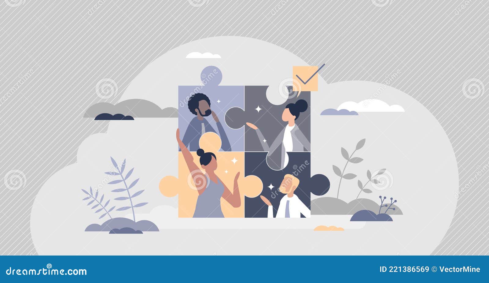 Team Unity As Puzzle Pieces for Common Task Collaboration Tiny Person ...