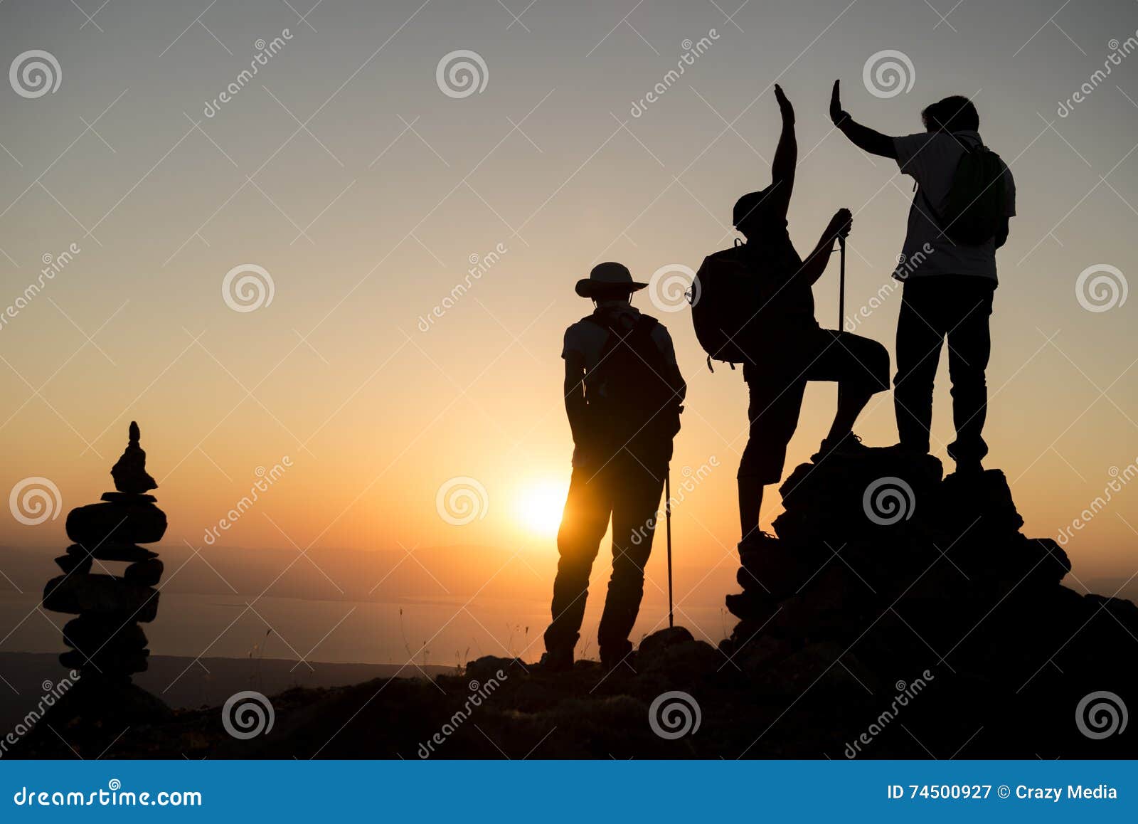 Team Unity & Summit Success Stock Image - Image of life, hiking: 74500927