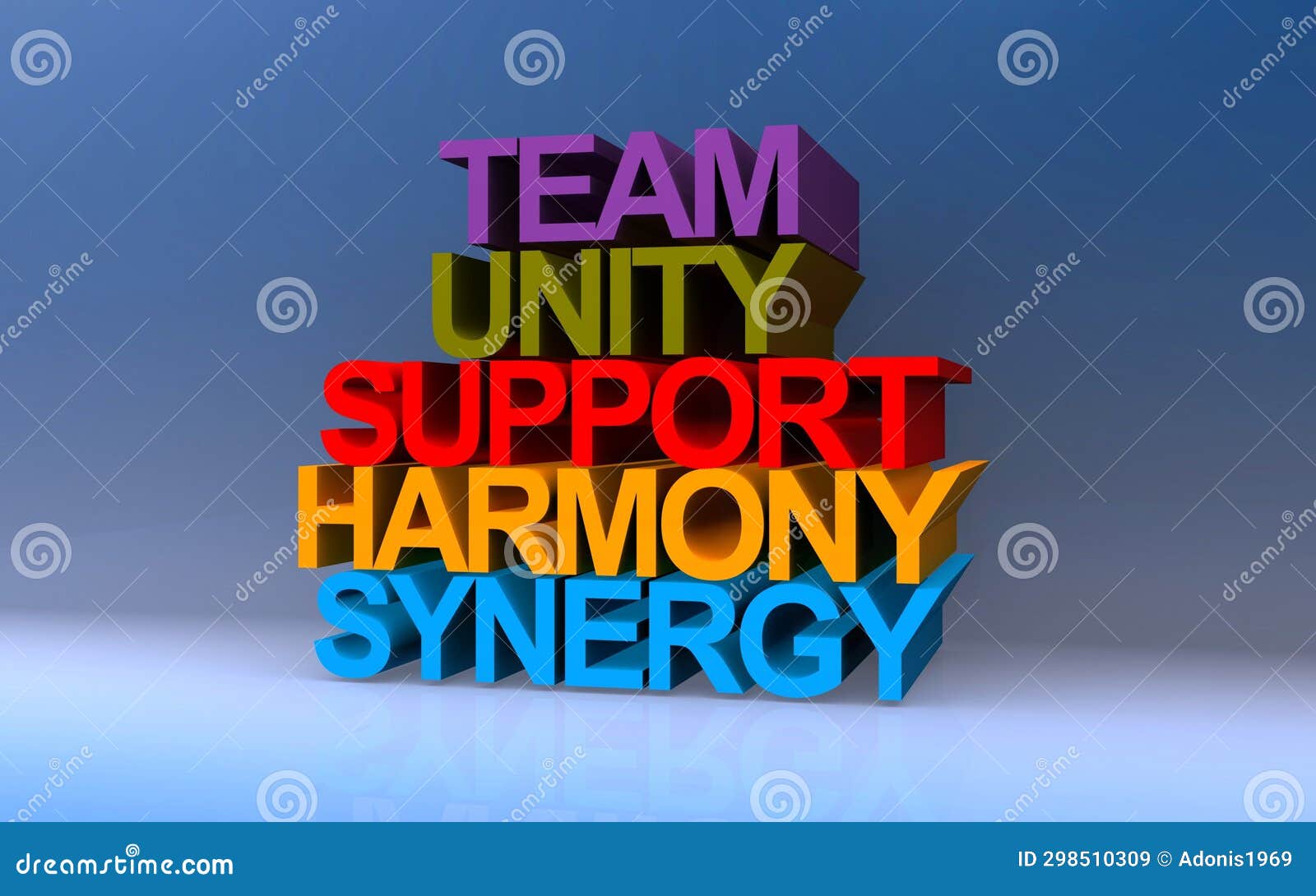 Team Unity Support Harmony Synergy on Blue Stock Image - Image of ...