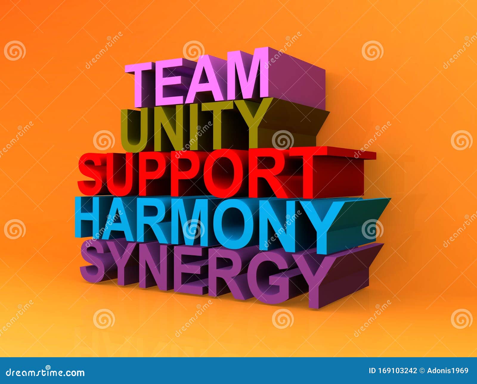 Team Unity Support Harmony Synergy Stock Illustration - Illustration of ...