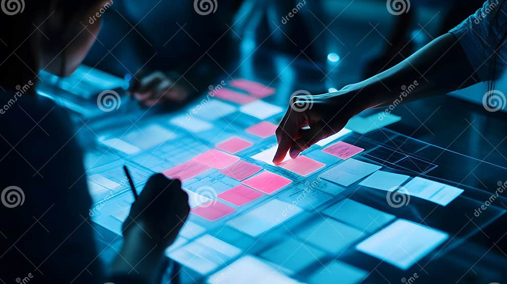 A Team Using a Goalsetting Matrix To Prioritize Tasks within the ...