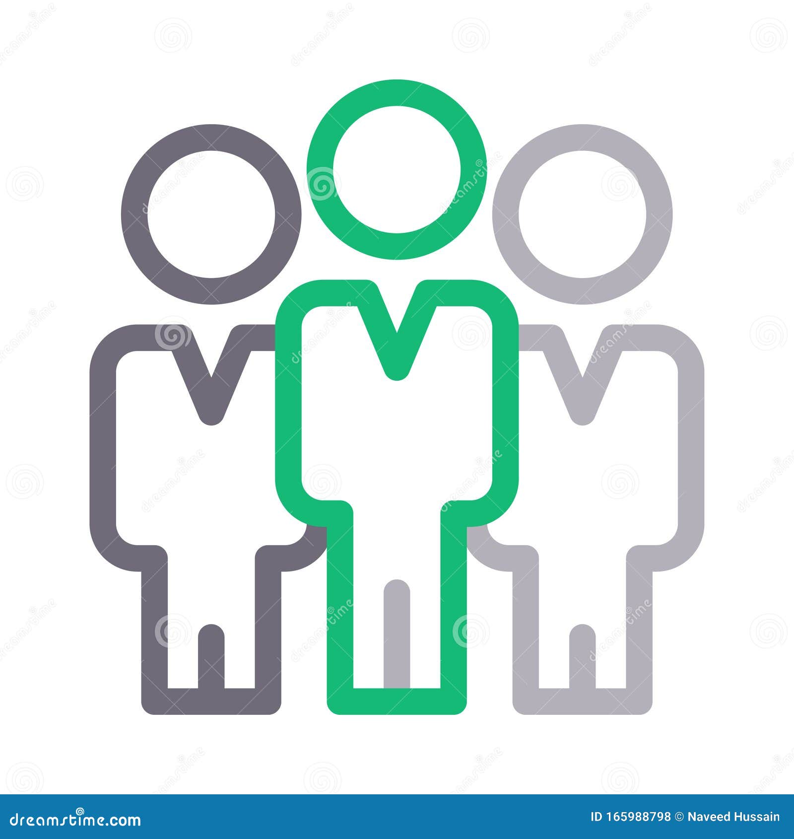 Team Vector Color Line Icon Stock Illustration - Illustration of ...