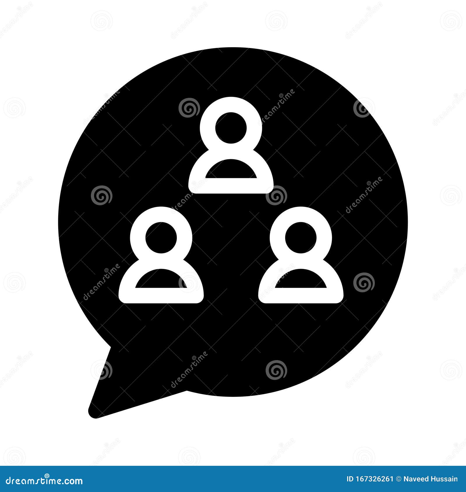 Team Vector Glyph Flat Icon Stock Illustration - Illustration of chat ...