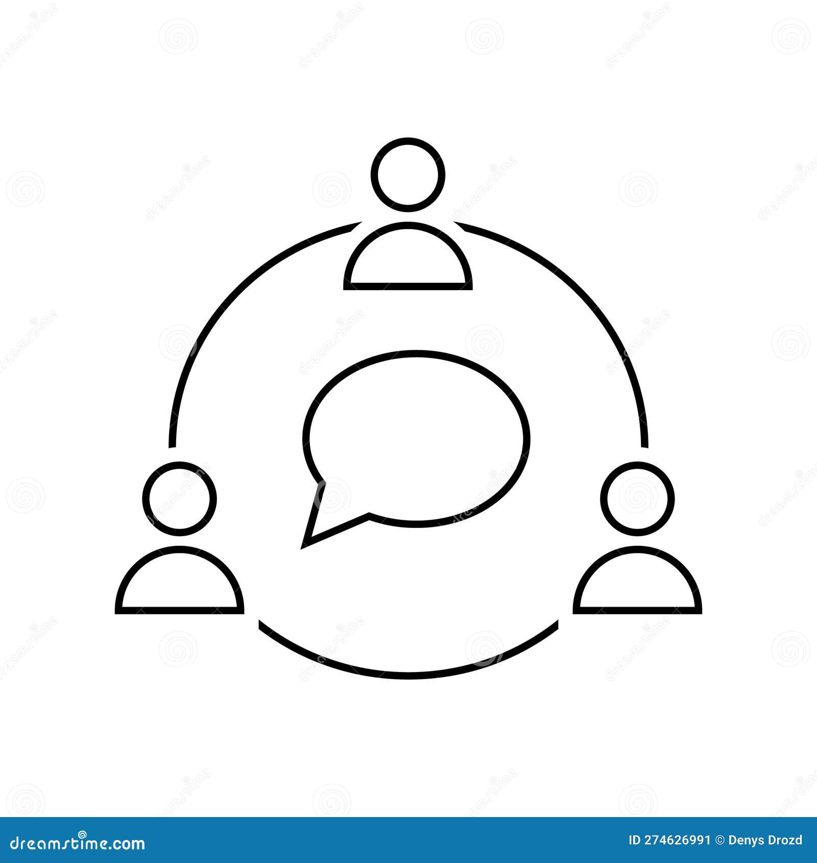 Team Vector Icon . Teamwork Illustration Sign. Chat Symbol ...