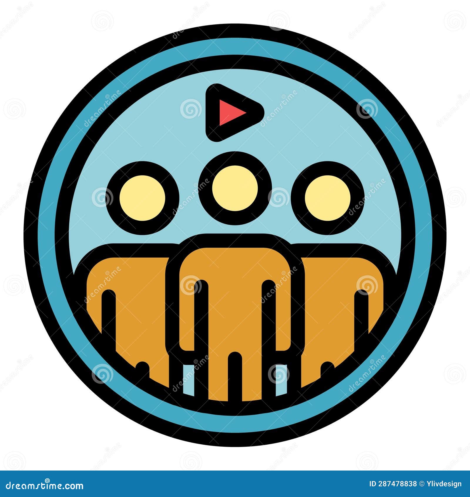 Team Video Call Icon Vector Flat Stock Vector - Illustration of home ...