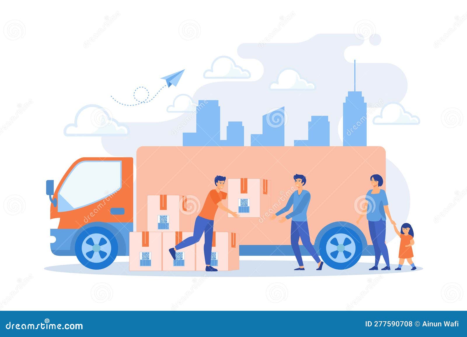 Team of Volunteers Giving Help Boxes To Refuges and Humanitarian Aid ...