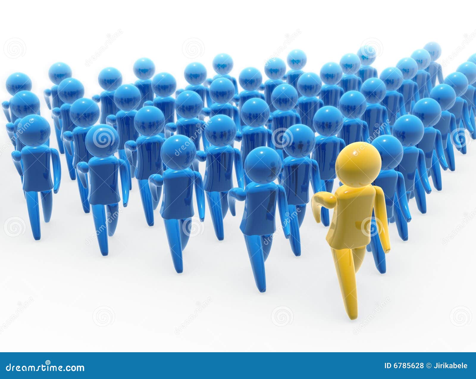Team walk stock illustration. Illustration of boss, cyan - 6785628
