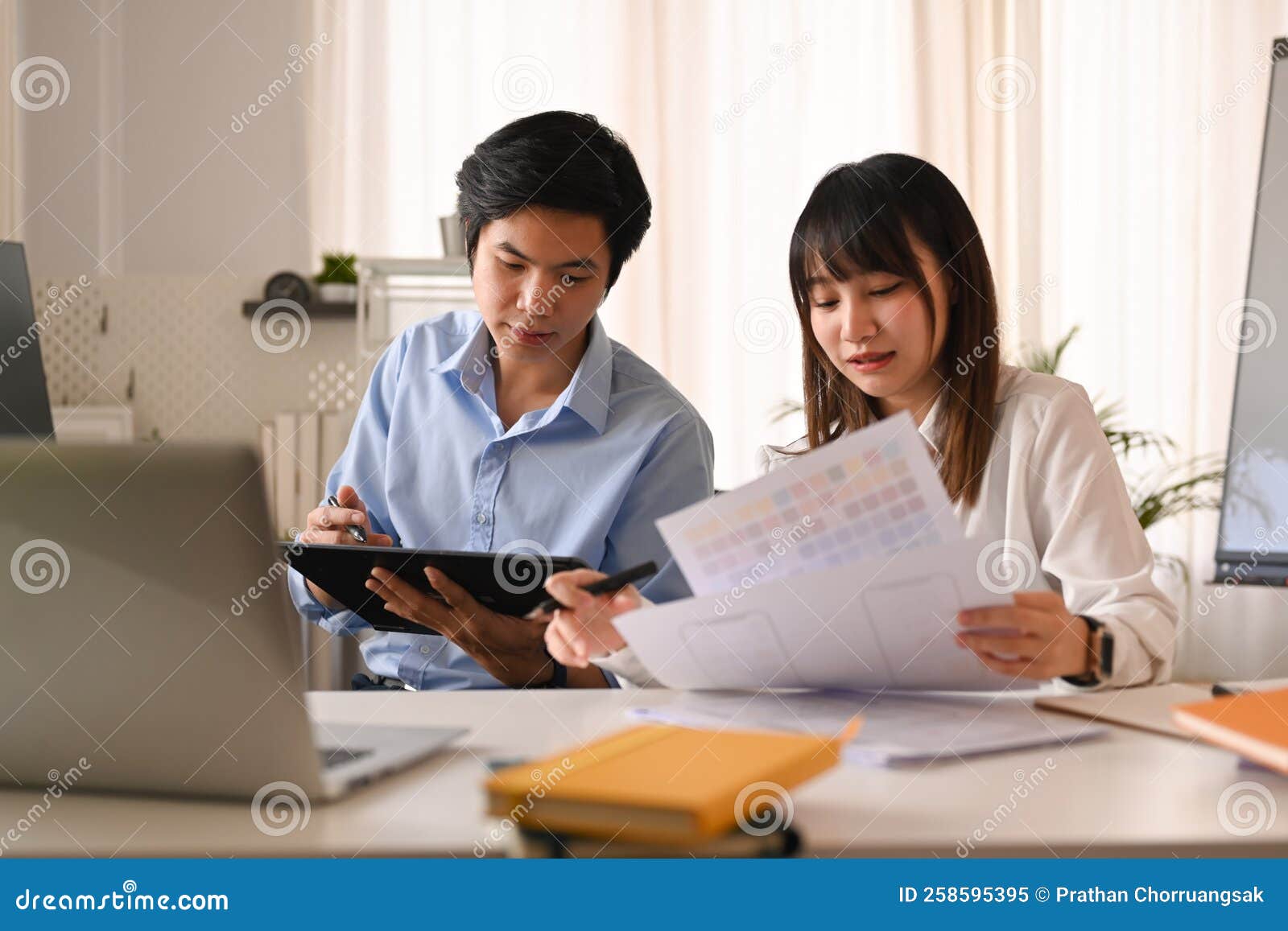 Team of Web Designers Collaborating and Developing Template Layout for ...