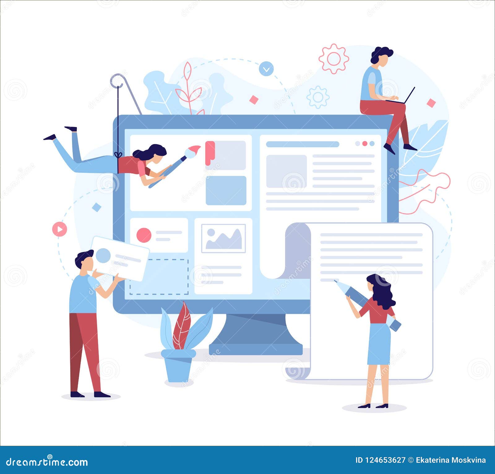 Web Development Flat Illustration Stock Vector - Illustration of ...