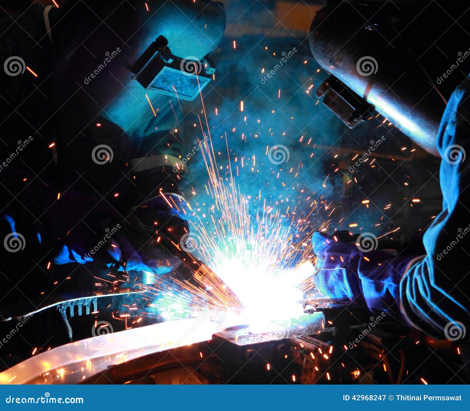 Team Welder stock image. Image of skill, blue, manufacturing - 42968247