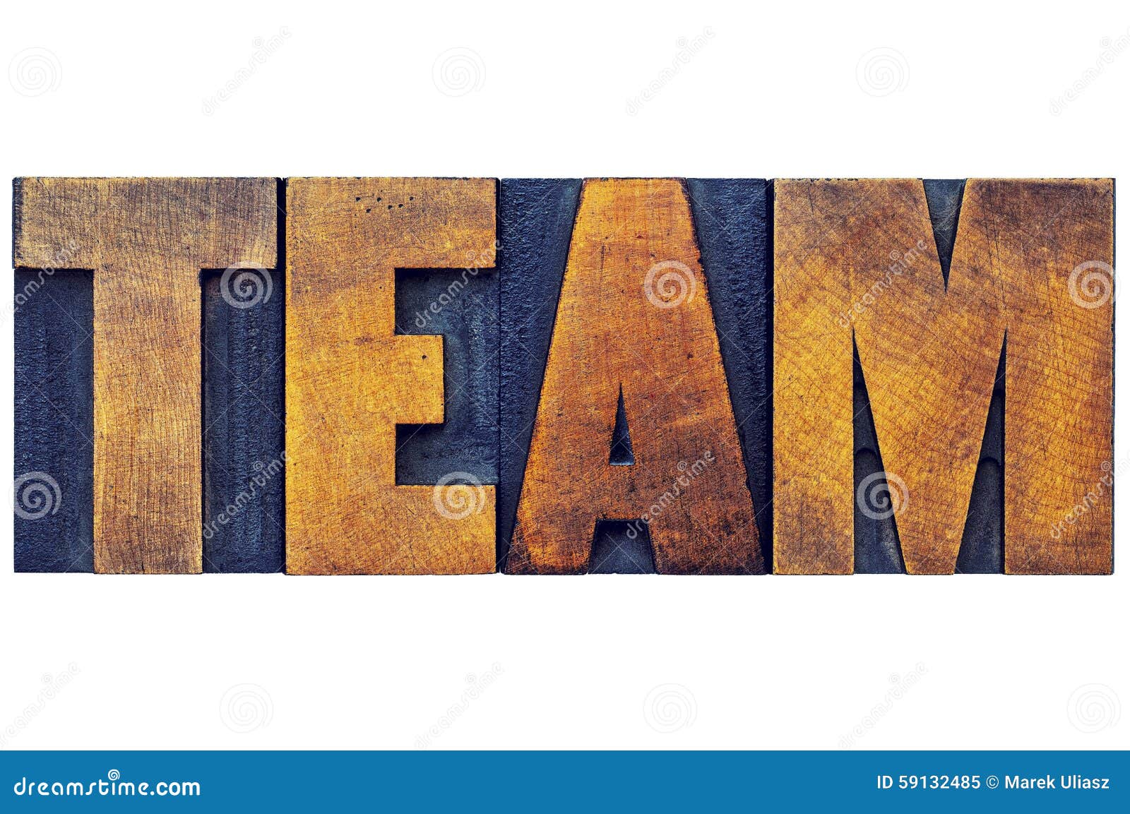 Team Word Abstract in Wood Type Stock Image - Image of business ...