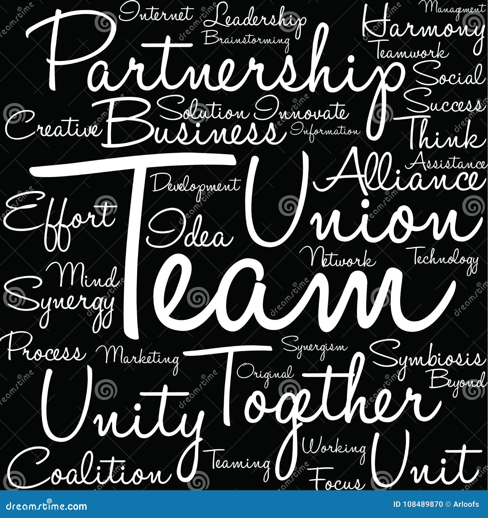 Team Word Cloud stock vector. Illustration of original - 108489870