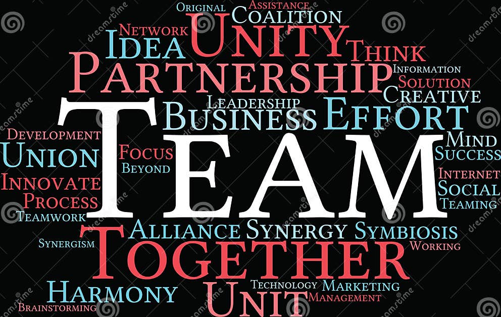 Team Word Cloud stock illustration. Illustration of idea - 108739322