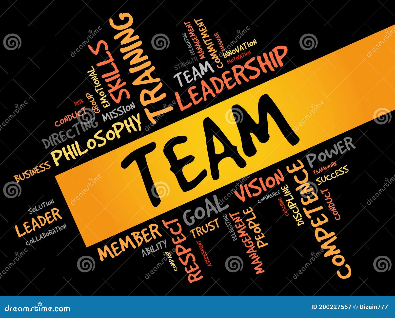 TEAM word cloud stock illustration. Illustration of problem - 200227567