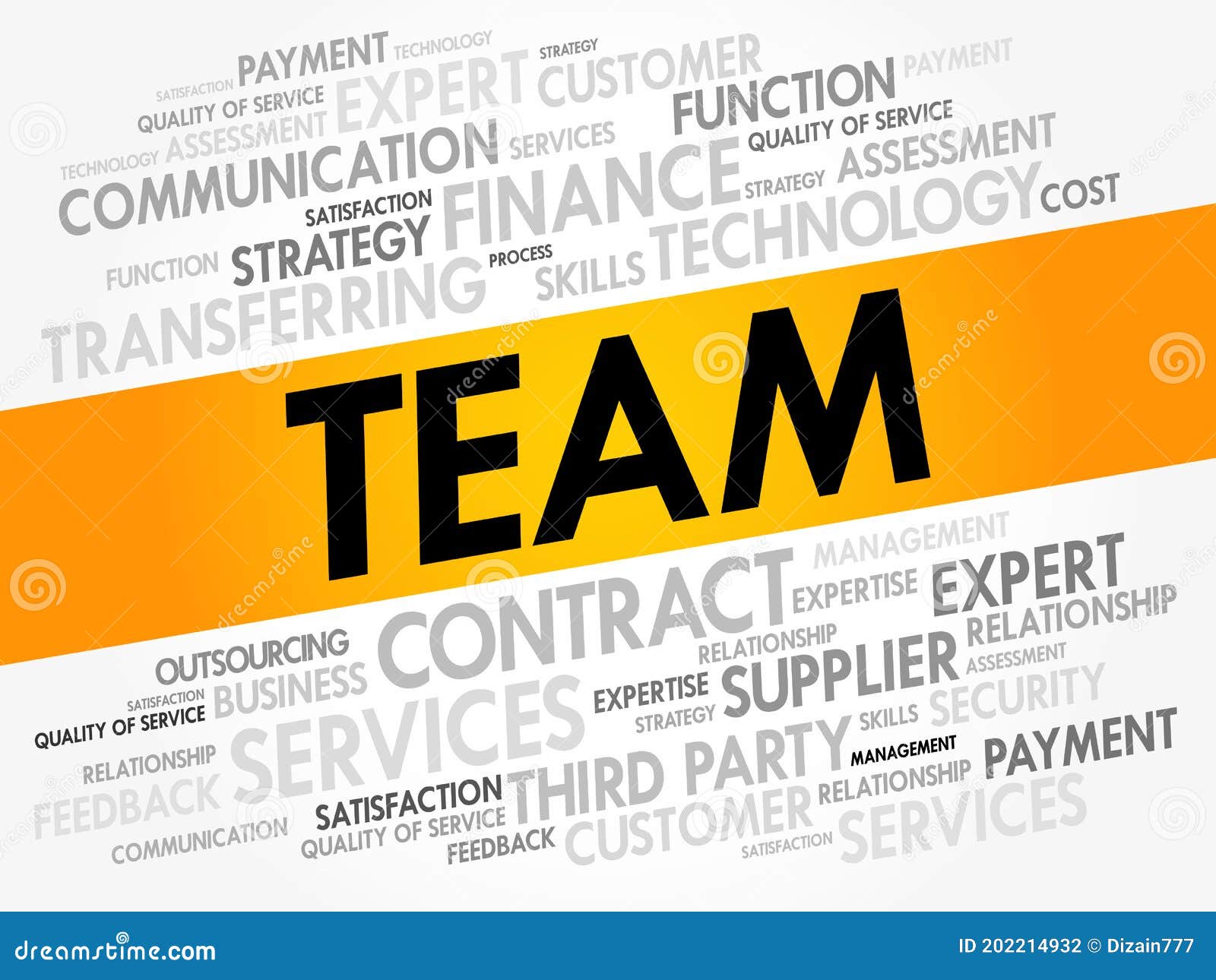 TEAM word cloud collage stock illustration. Illustration of spirit ...