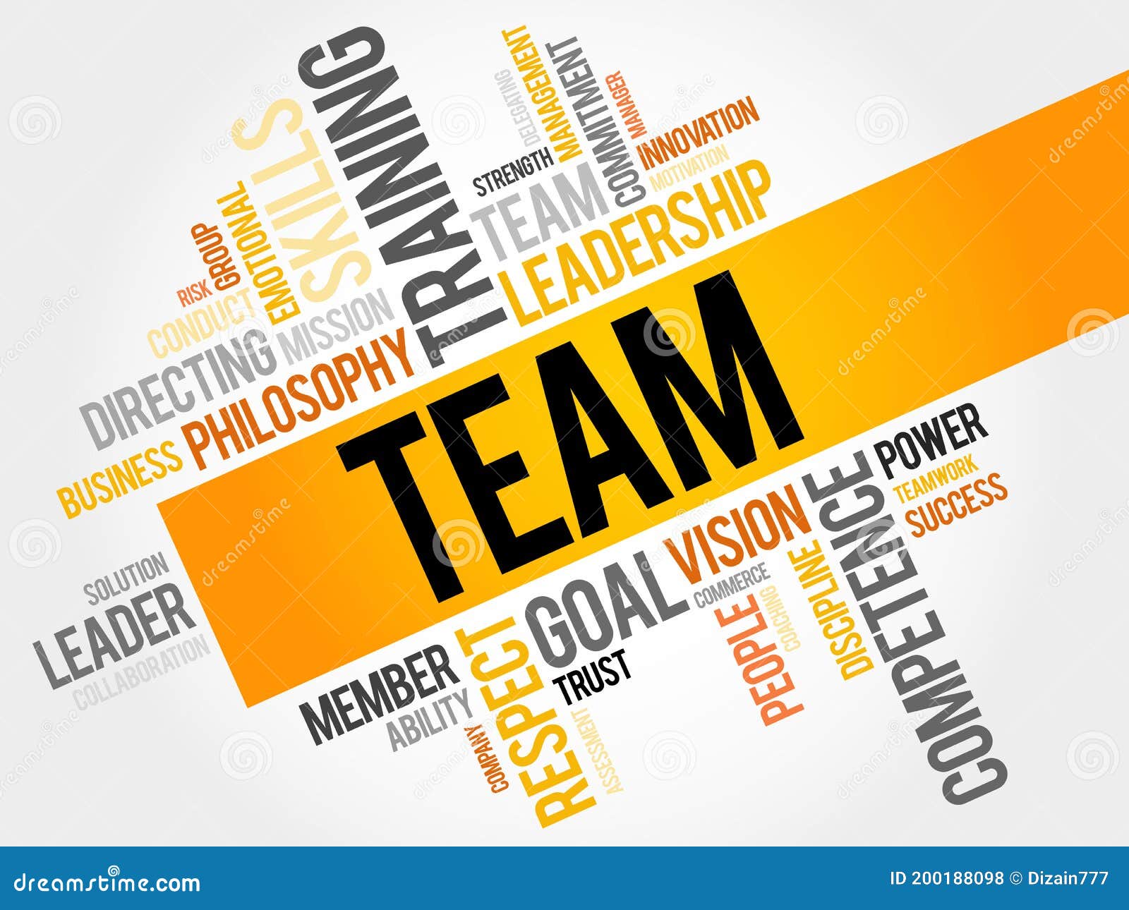 TEAM word cloud stock illustration. Illustration of solving - 200188098