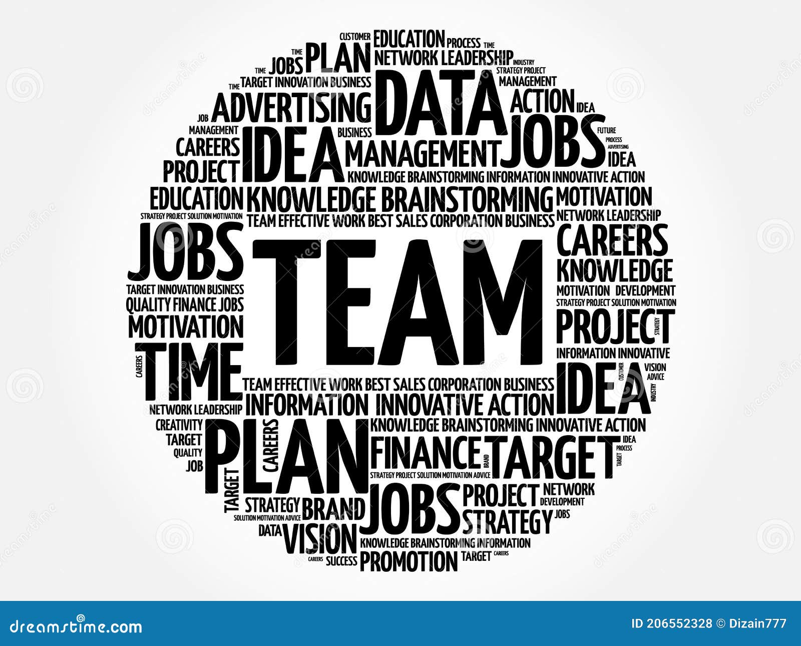 TEAM word cloud stock illustration. Illustration of group - 206552328