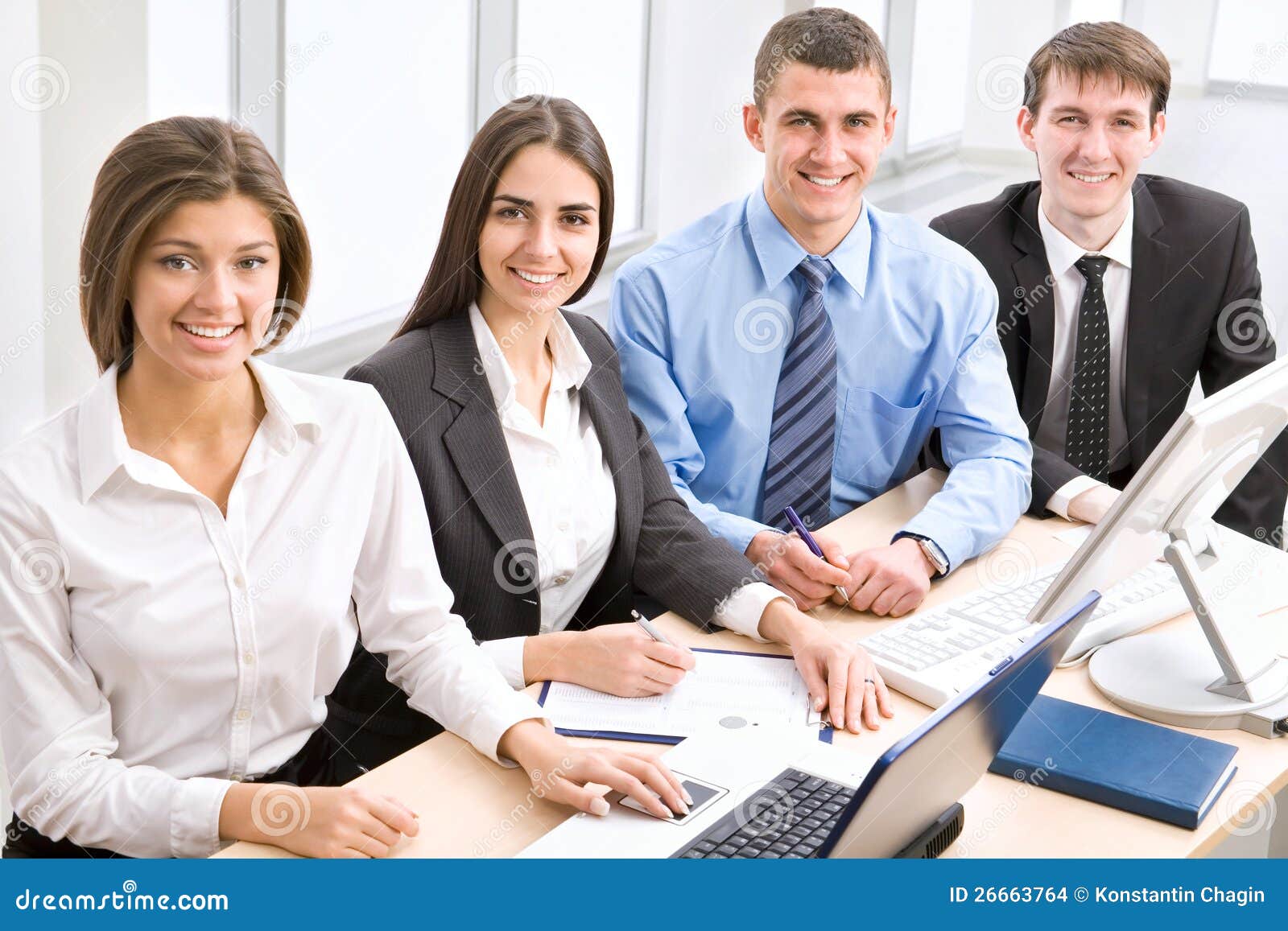 Team work stock photo. Image of girl, female, corporate - 26663764