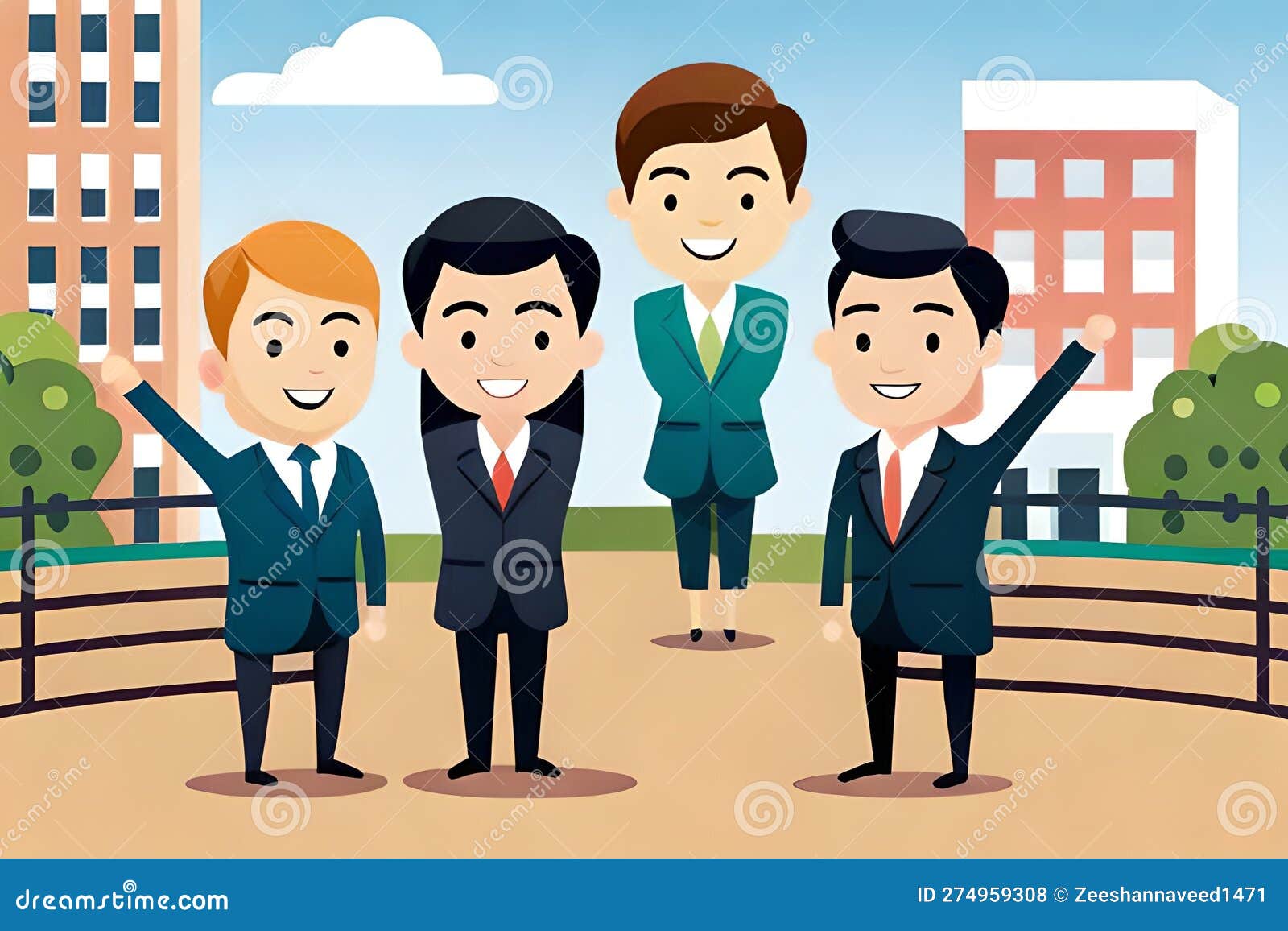 Team Work and Togetherness Illustration. Stock Illustration ...
