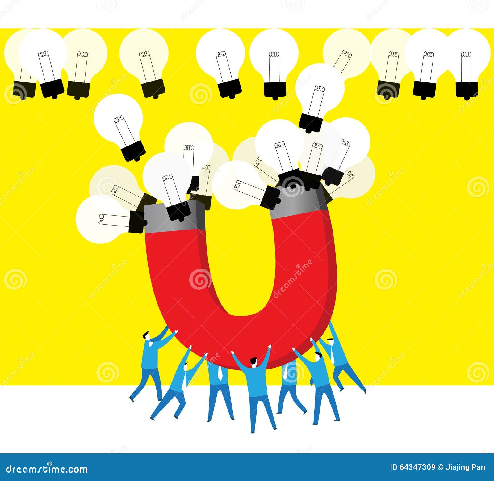 Team Work: Attractive Ideas Stock Illustration - Illustration of ...