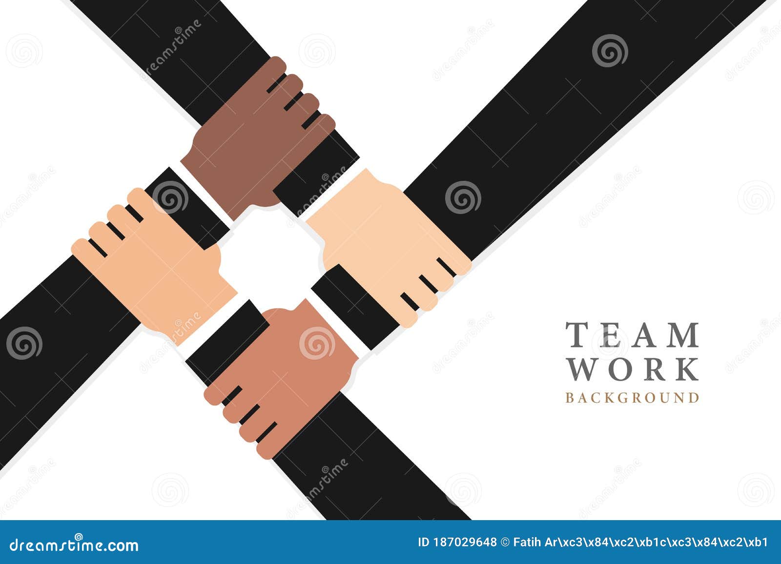 Team Work Background. Different Hands, Cultural and Ethnic Diversity ...