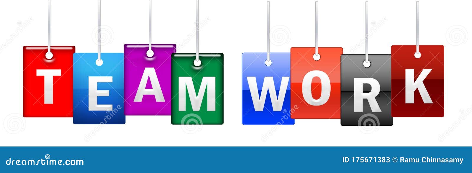 Team work banner board stock illustration. Illustration of concept ...