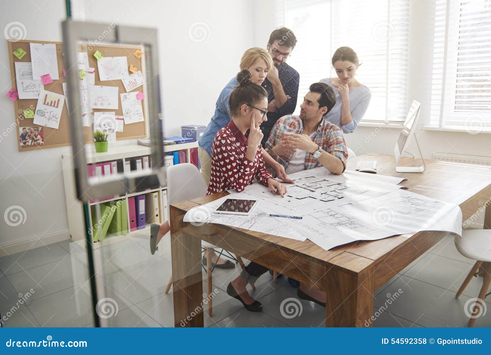 Team work stock photo. Image of architect, architecture - 54592358