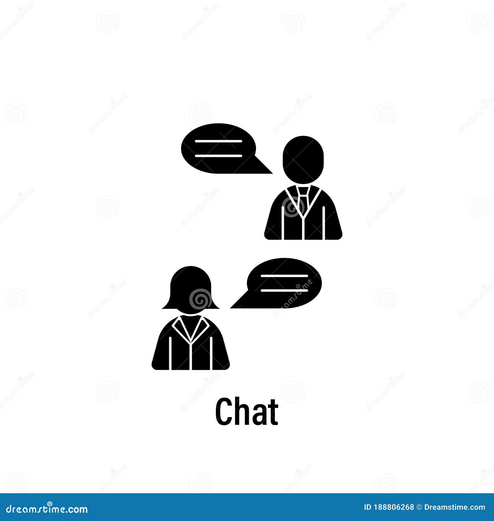Team Work, Chat, Conversation, Team, Users Icon. Element of Team Work ...
